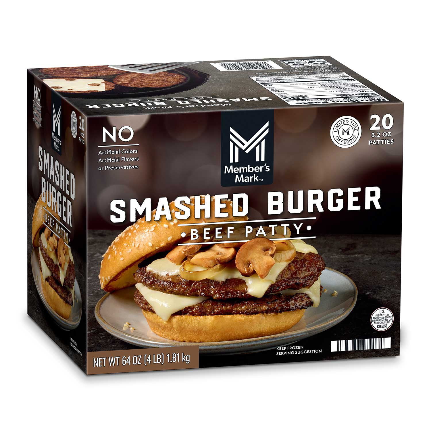 Member's Mark Smashed Burgers, Frozen, 20 ct. - Samsclub.com