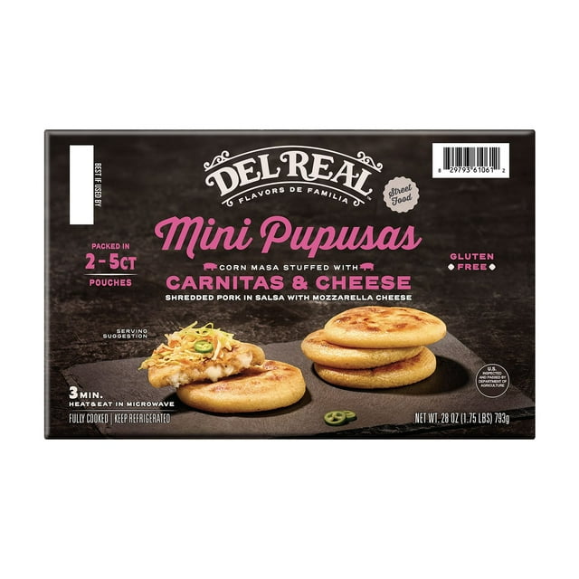 Del Real Foods Carnitas and Cheese Mini Pupusas, 5 ct., 2 pk ...