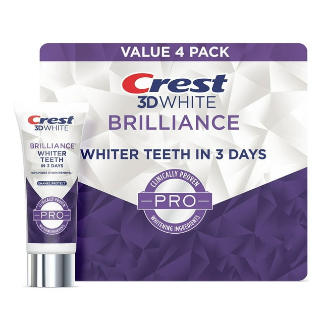 Crest 3D White Brilliance PRO Enamel Protect Toothpaste, 3 oz., 4 pk. - Samsclub.com
