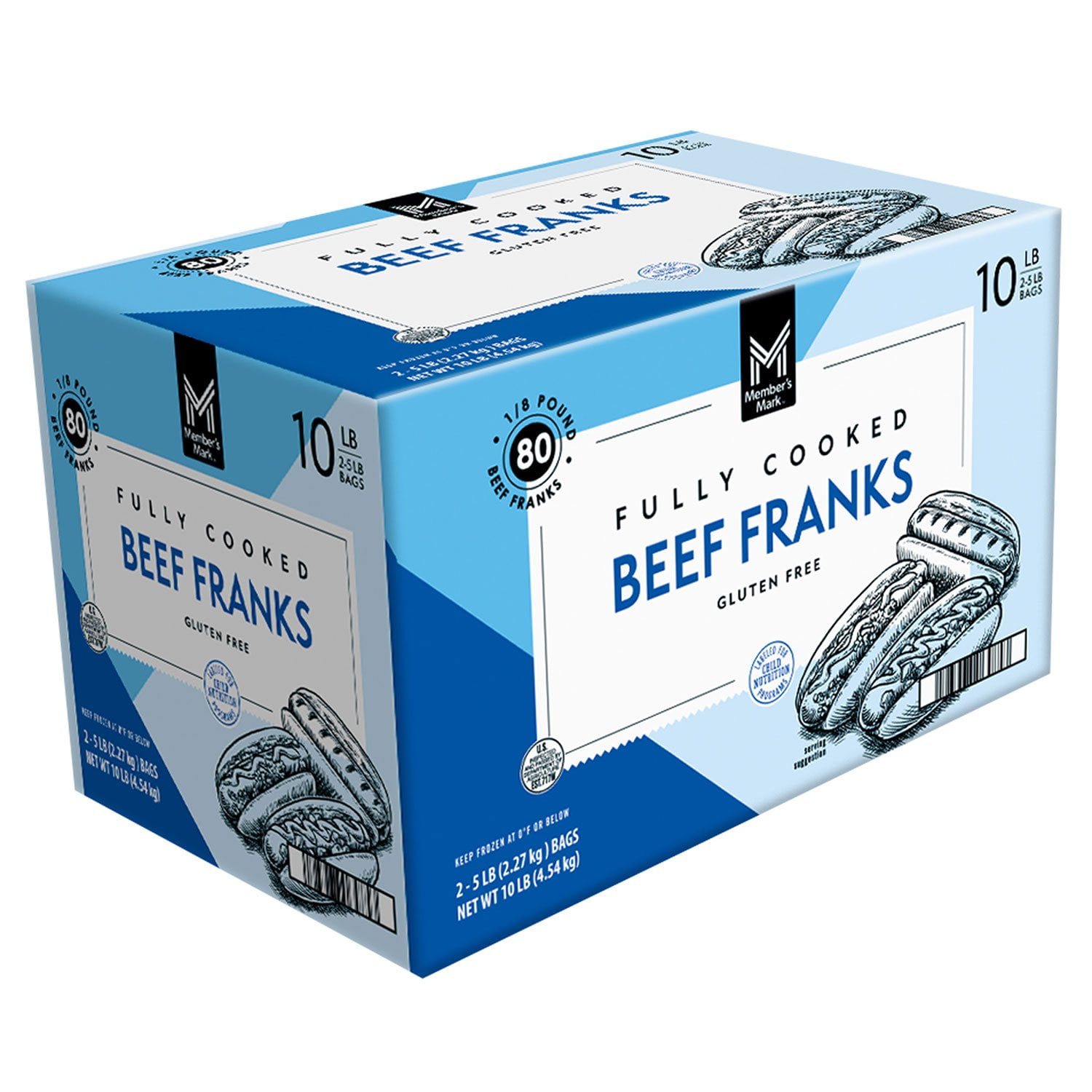 Member's Mark Beef Franks, Frozen, 1/8 lb., 80 ct. - Samsclub.com