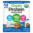 Orgain Organic Plant Based Protein Snack Bars, Chocolate Chip Cookie ...