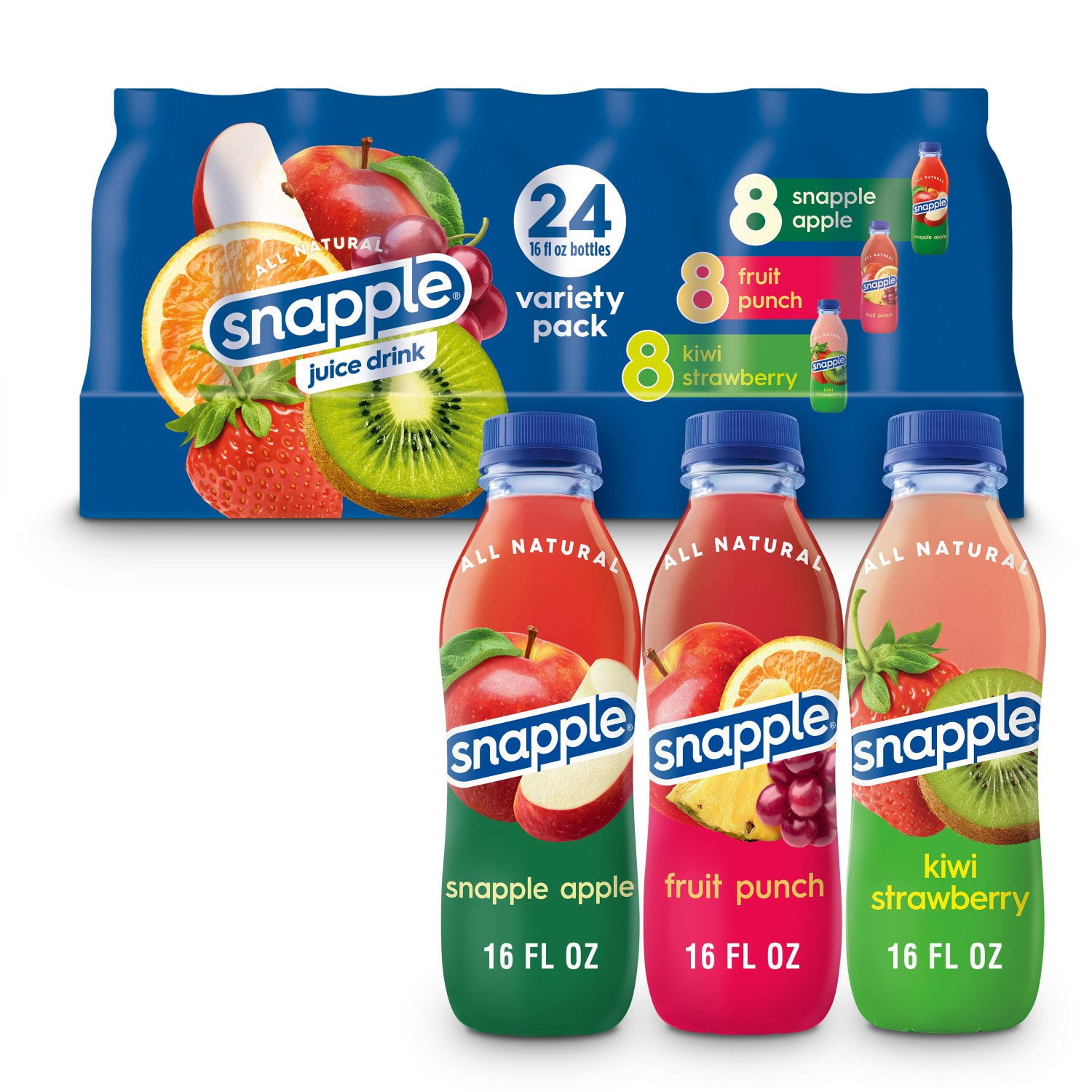 Snapple Juice Drink Variety Pack, 16 fl. oz., 24 pk. - Samsclub.com