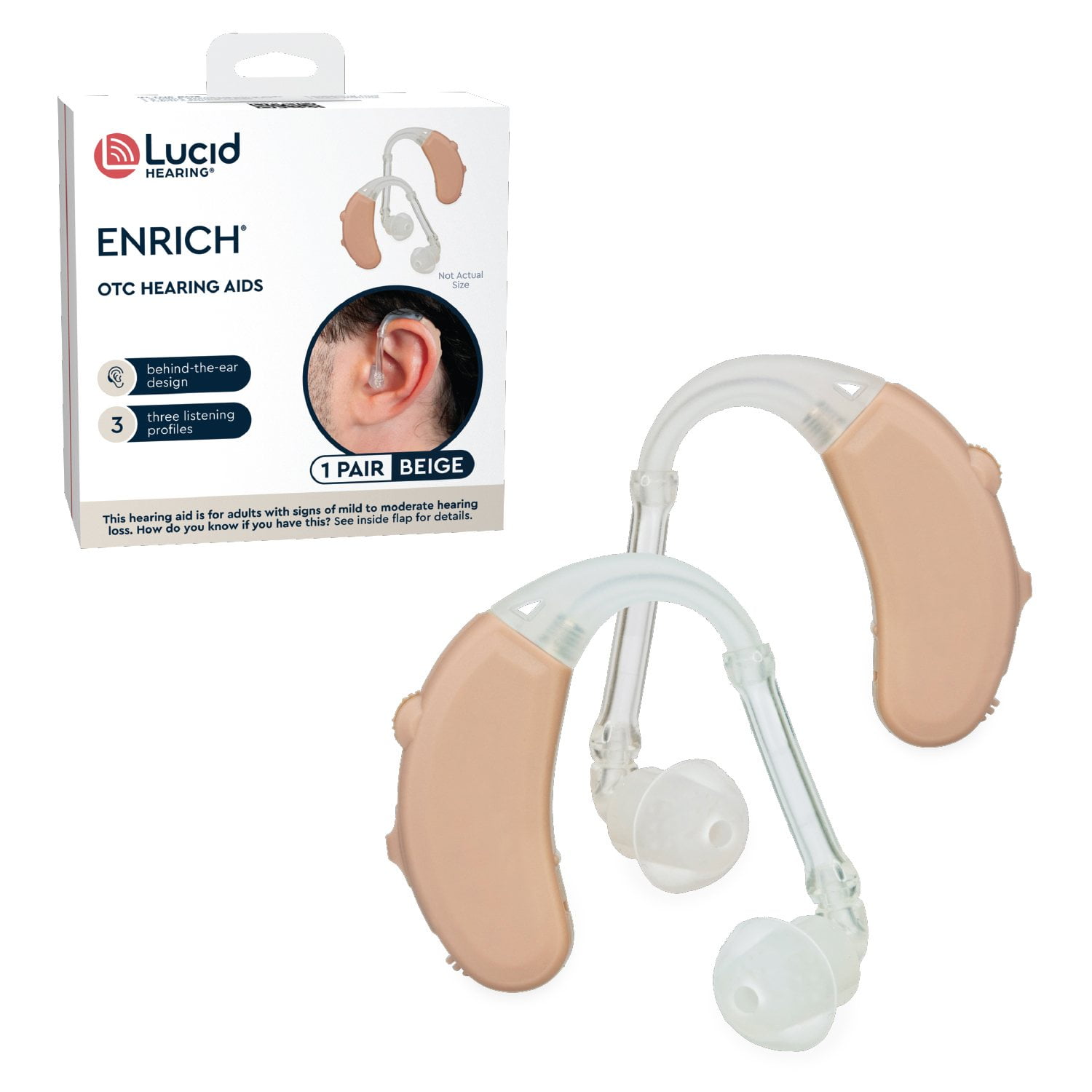 Lucid Hearing OTC Enrich Behind-the-Ear Hearing Aids - Samsclub.com
