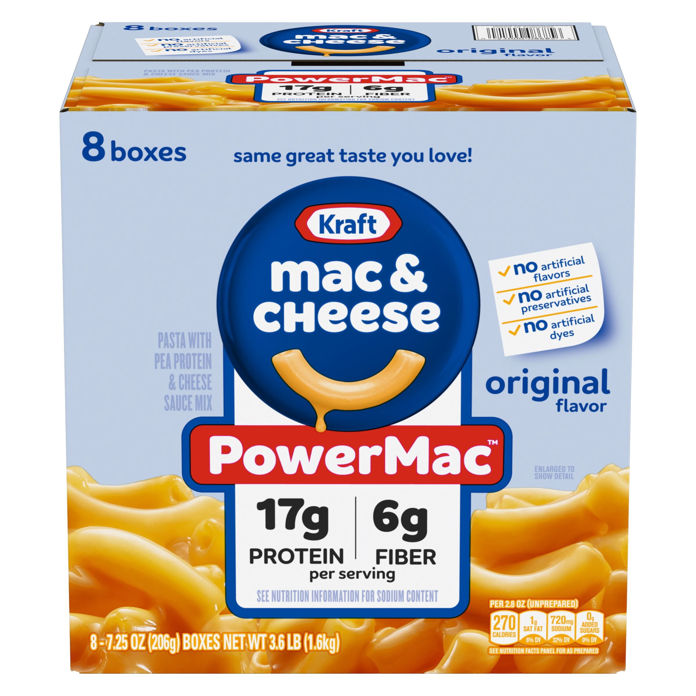 Kraft Mac & Cheese Power Mac 7.25 oz., 8 pk. - Samsclub.com