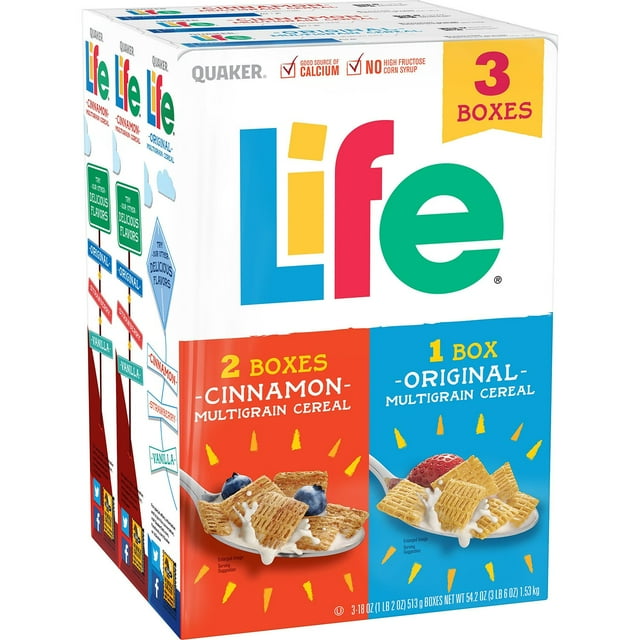 Quaker Life Multigrain Cereal Variety Pack (18 oz., 3 pk.) - Samsclub.com