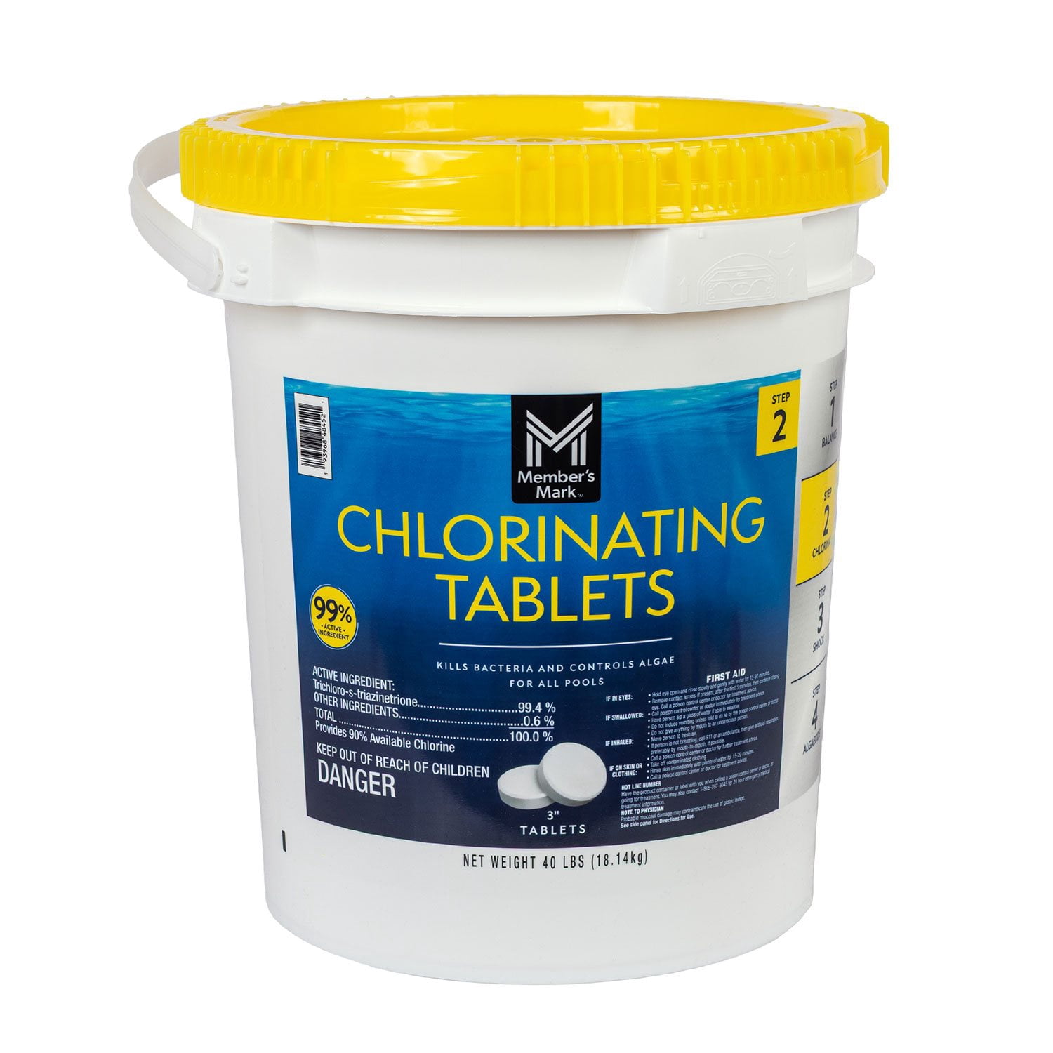 Member's Mark 3" Chlorinating Tablets, 40 lbs. - Samsclub.com