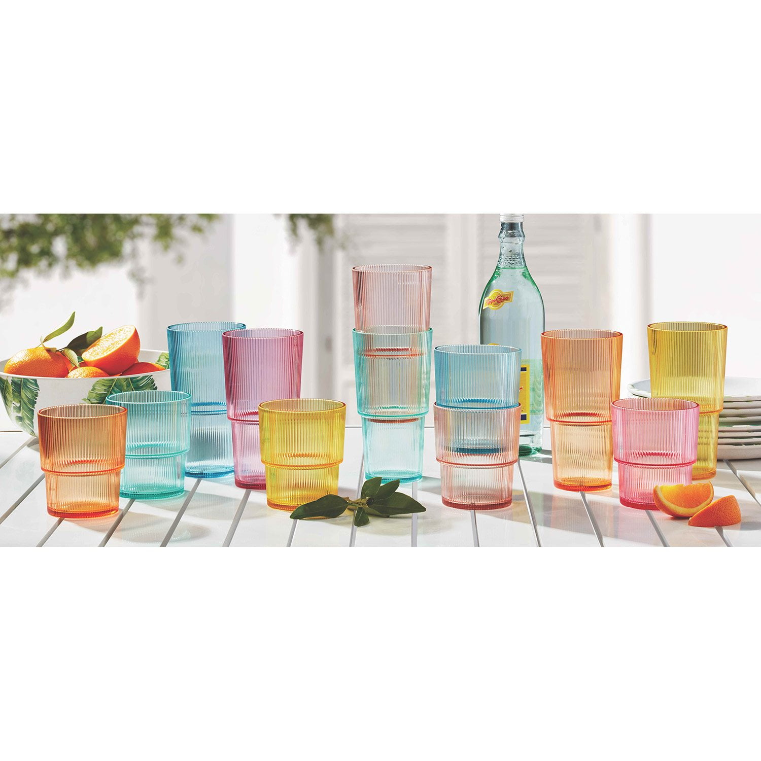 Member's Mark 12-Piece Shatterproof Ribbed Drinkware Set - Samsclub.com
