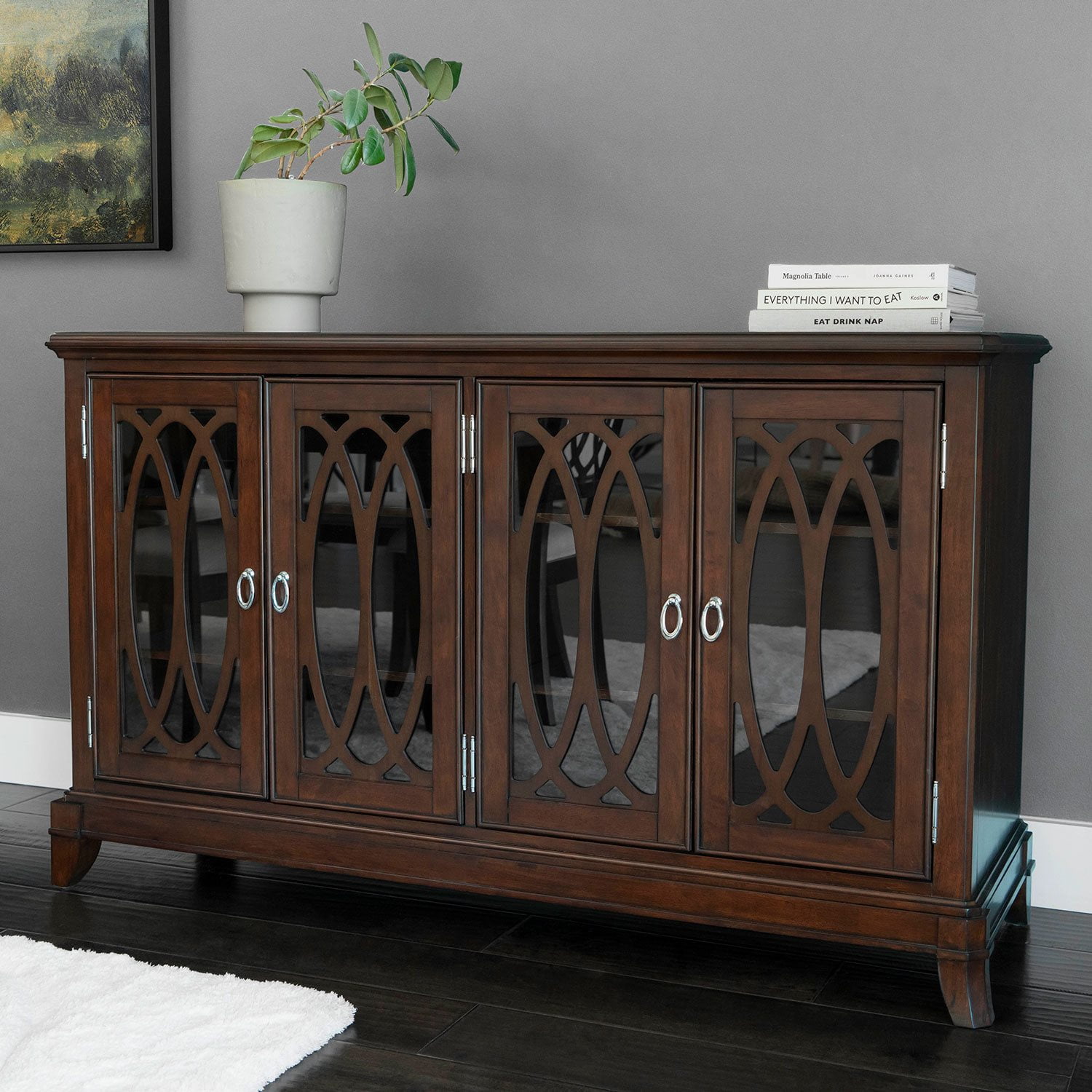 Colette Formal Dining Server Table with Motif, Brown - Samsclub.com