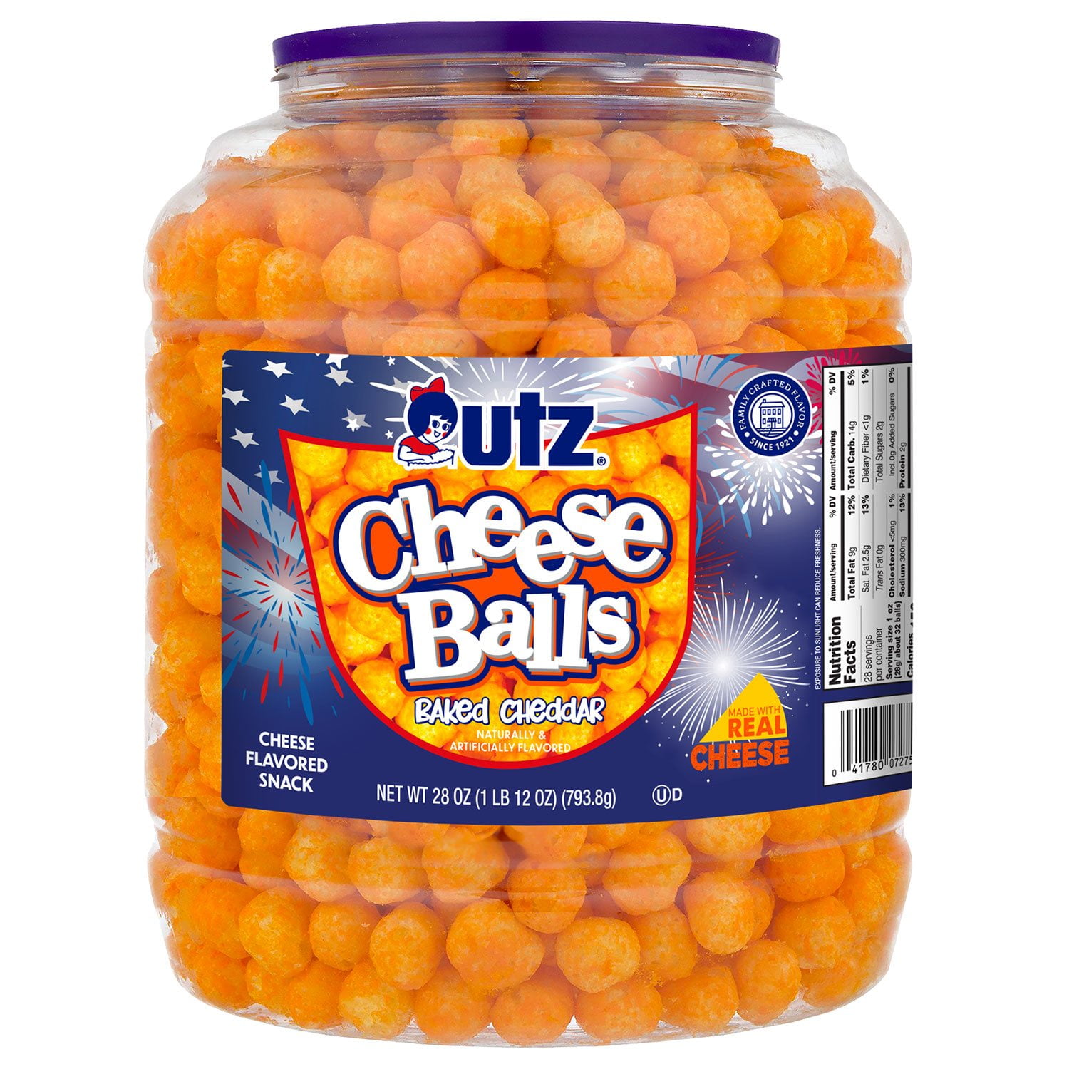 Utz Cheeseball Barrel, 28 oz. - Samsclub.com