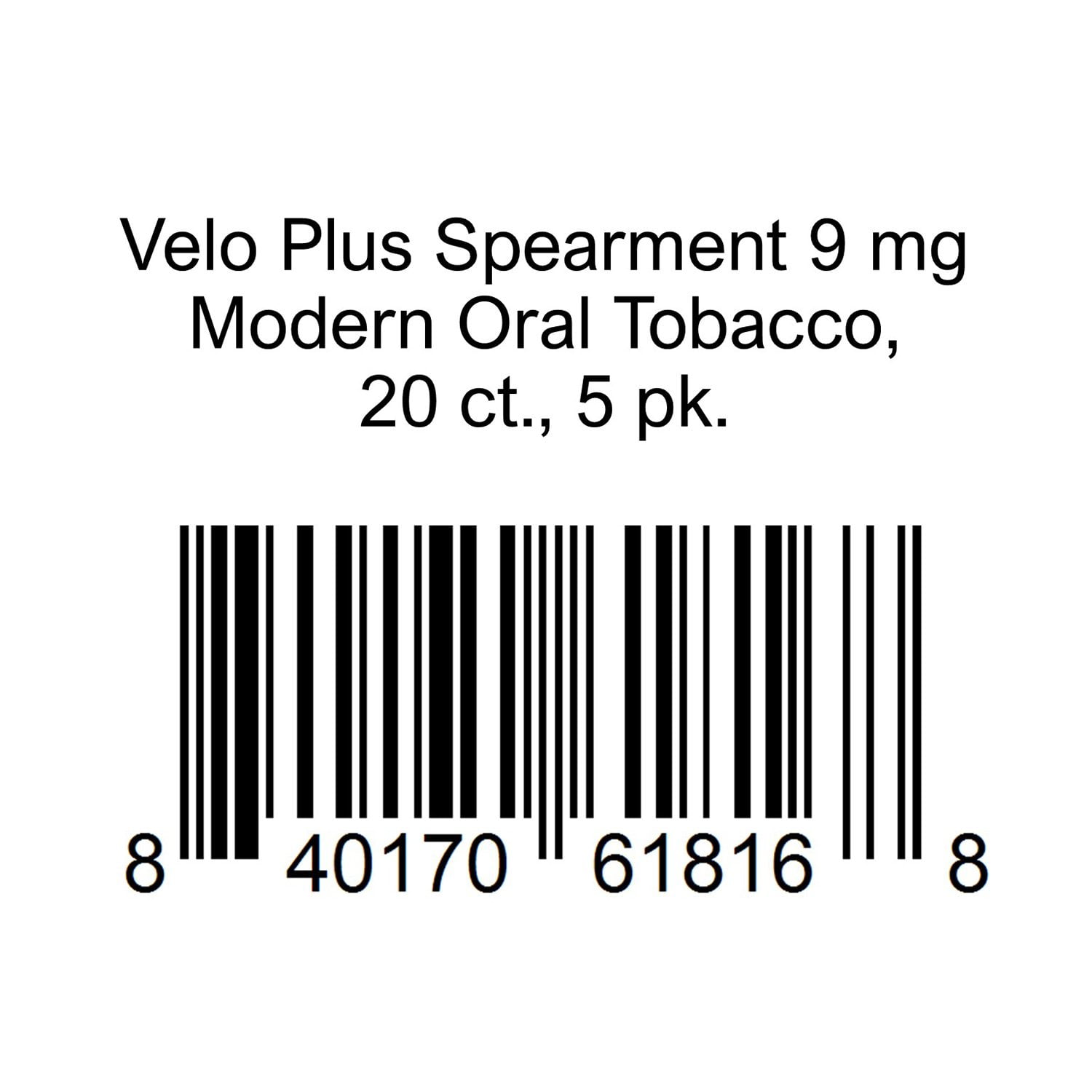 Velo Plus Spearmint 9 mg Modern Oral Tobacco, 20 ct., 5 pk. - Samsclub.com