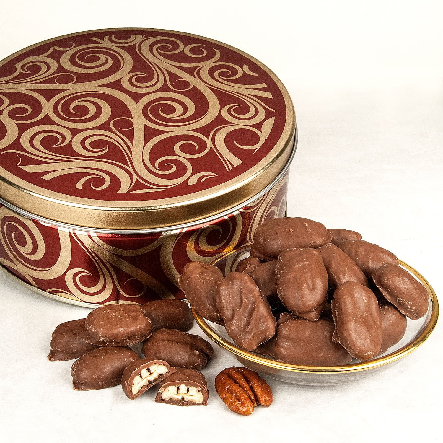 Milk Chocolate Glazed Pecans Gift Tin 26 oz. - Samsclub.com