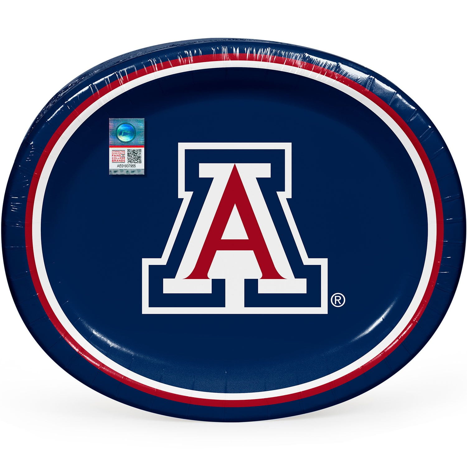 NCAA Oval Paper Plates, 10" x 12", 50 ct., Choose Team - Samsclub.com