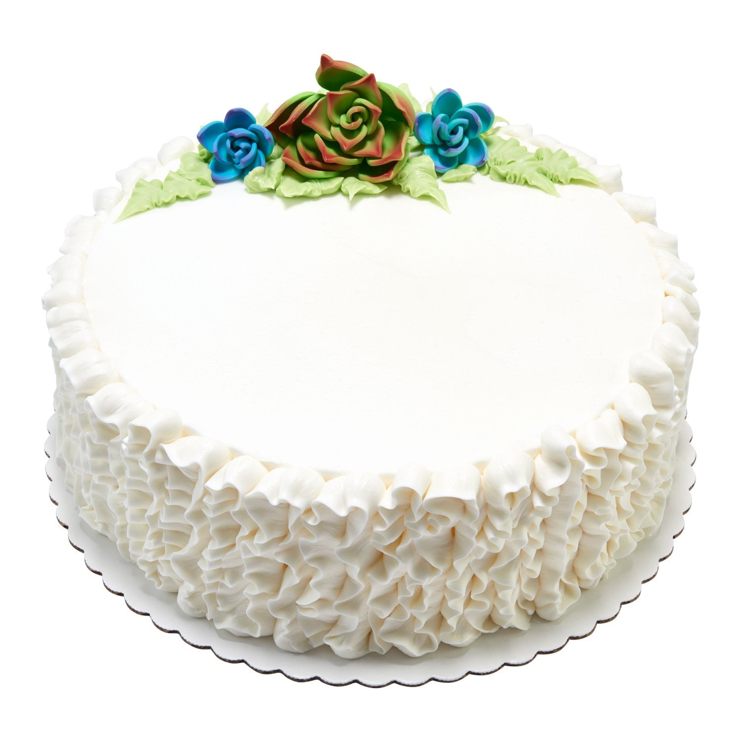 Member's Mark Succulents with Ruffles 10" Round Double Layer Cake ...