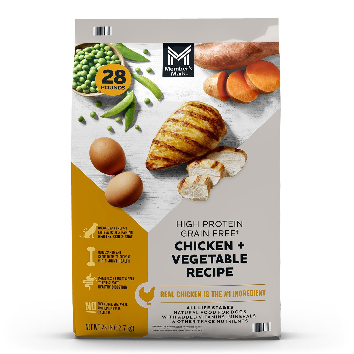 Member's Mark Grain Free Chicken and Vegetable Recipe, High Protein Dry ...