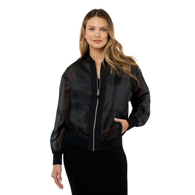 Edited by Remi Bader Women's Sheer Bomber Jacket - Samsclub.com
