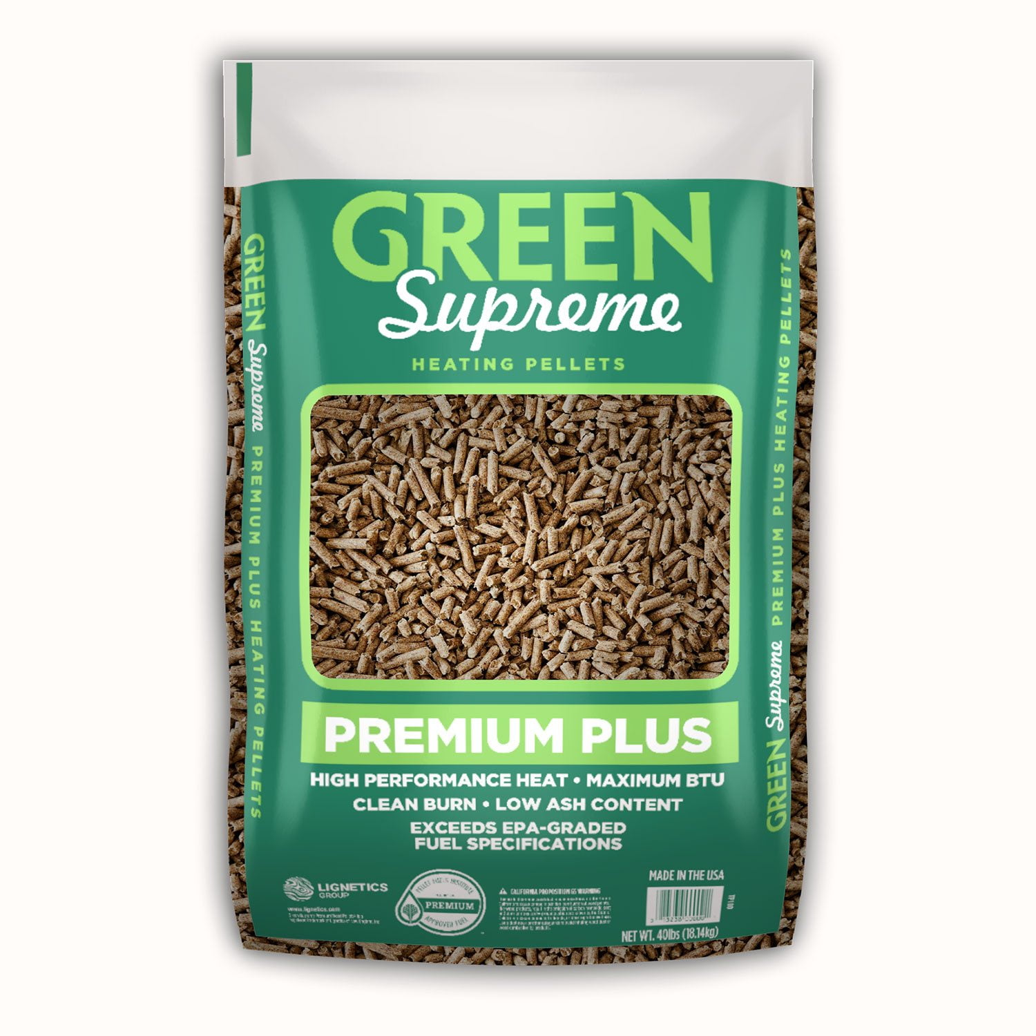 Green Supreme Premium Plus Heating Wood Pellets - 40 lbs. - Samsclub.com
