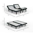 LulaaBED 12" Soft & Firm Flippable Memory Foam Mattress & Adjustable ...