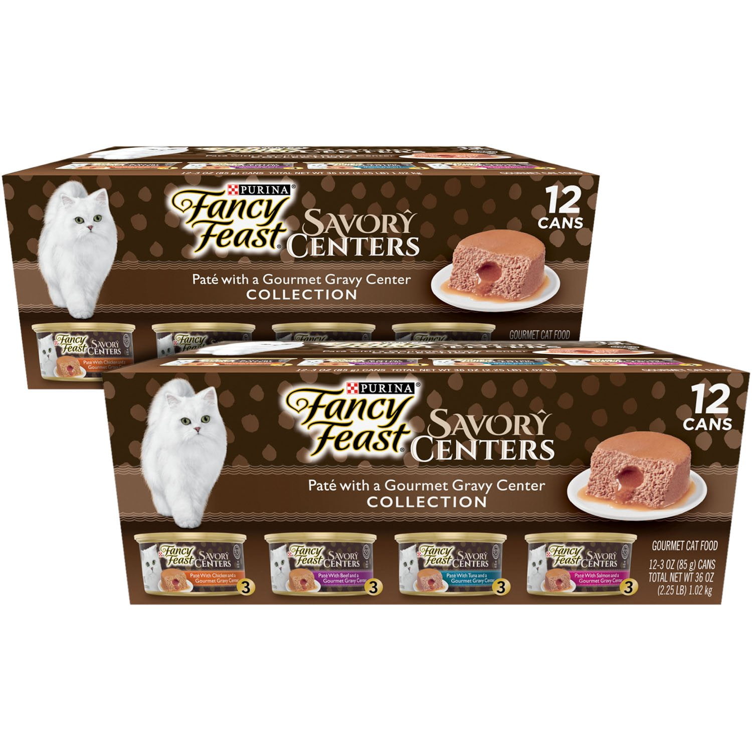 Fancy Feast Savory Centers Pate Wet Cat Food, Variety Pack (3 oz., 24 ...