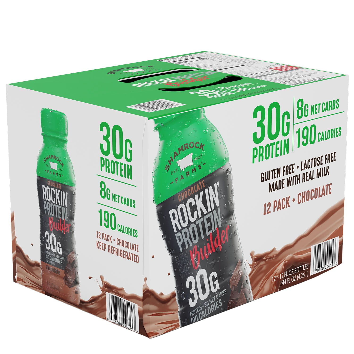 Rockin' Protein Builder 30g protein, Chocolate, 12 fl. oz., 12 ct ...