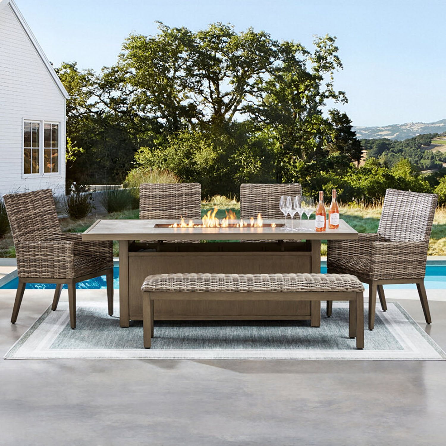 Member's Mark Halstead Fire Dining Set, 6pc - Samsclub.com