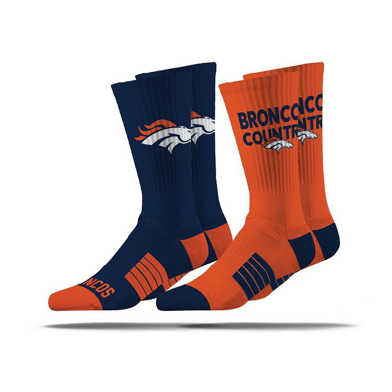 Denver Broncos Adult 2-Pack Crew Socks - Samsclub.com