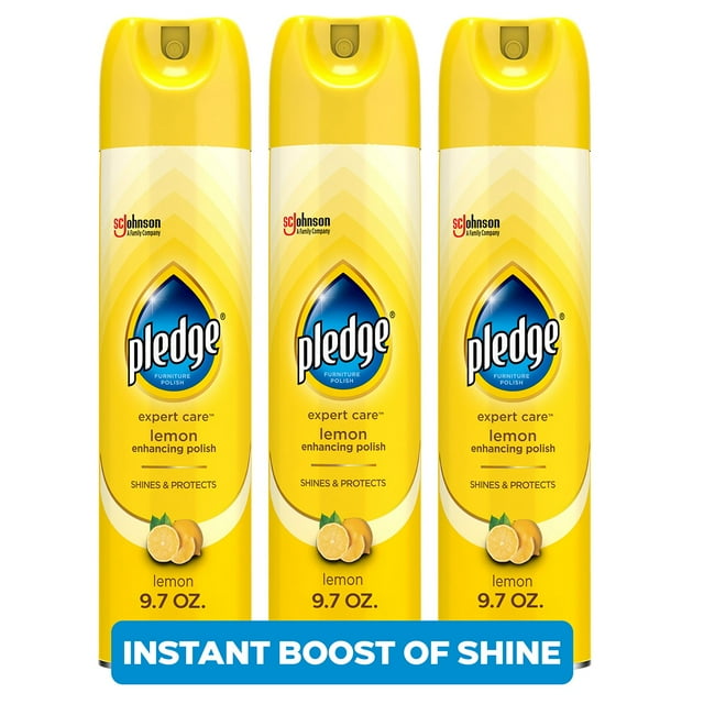 Pledge Furniture Enhancing Polish Spray, Lemon, 3ct., 29 oz. - Samsclub.com