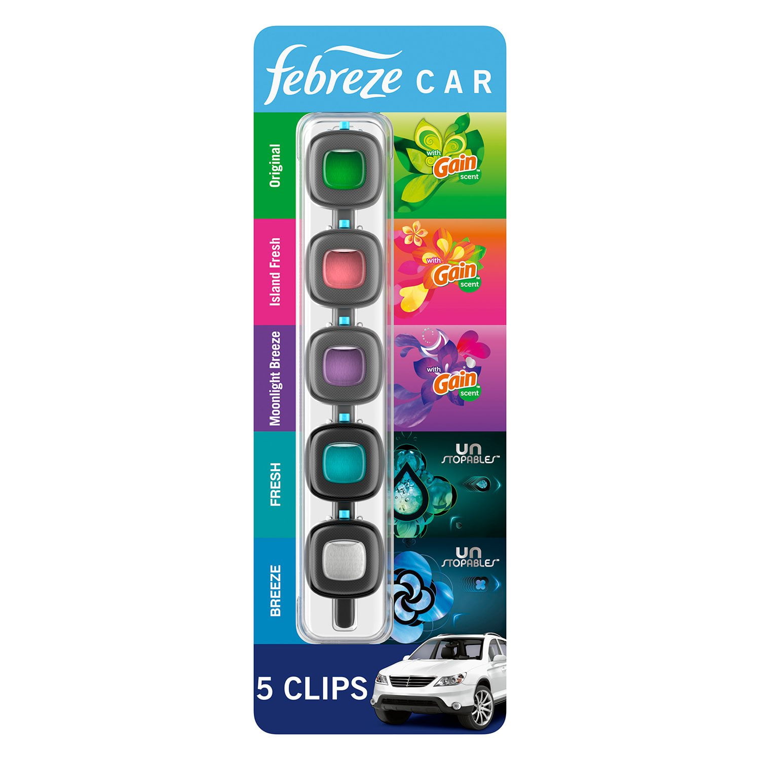 Febreze Car Air Freshener Vent Clips, Mixed Scent, 5 ct. - Samsclub.com
