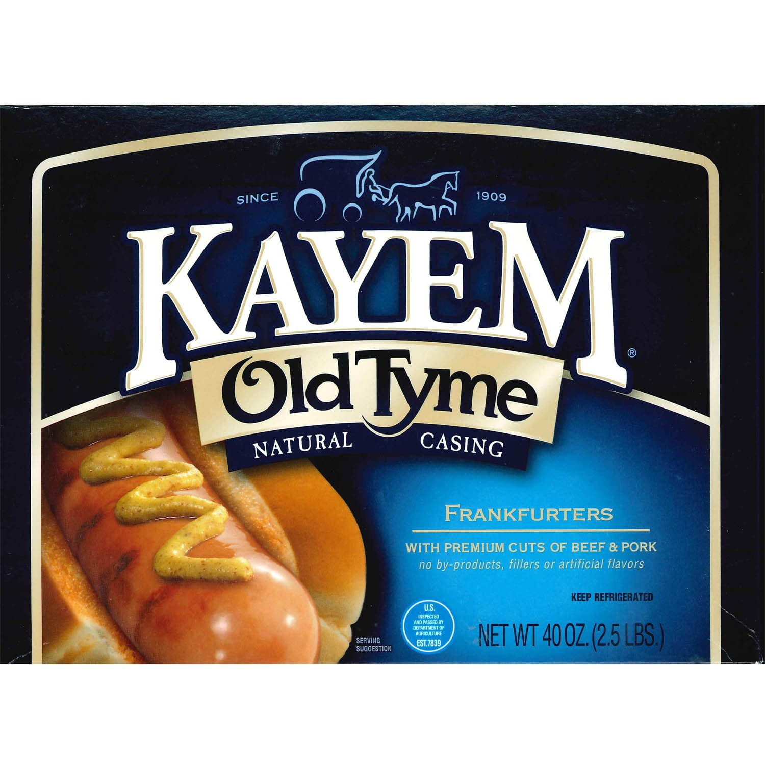 Kayem Old Tyme Natural Casing Frankfurters (2.5 lbs.) - Samsclub.com