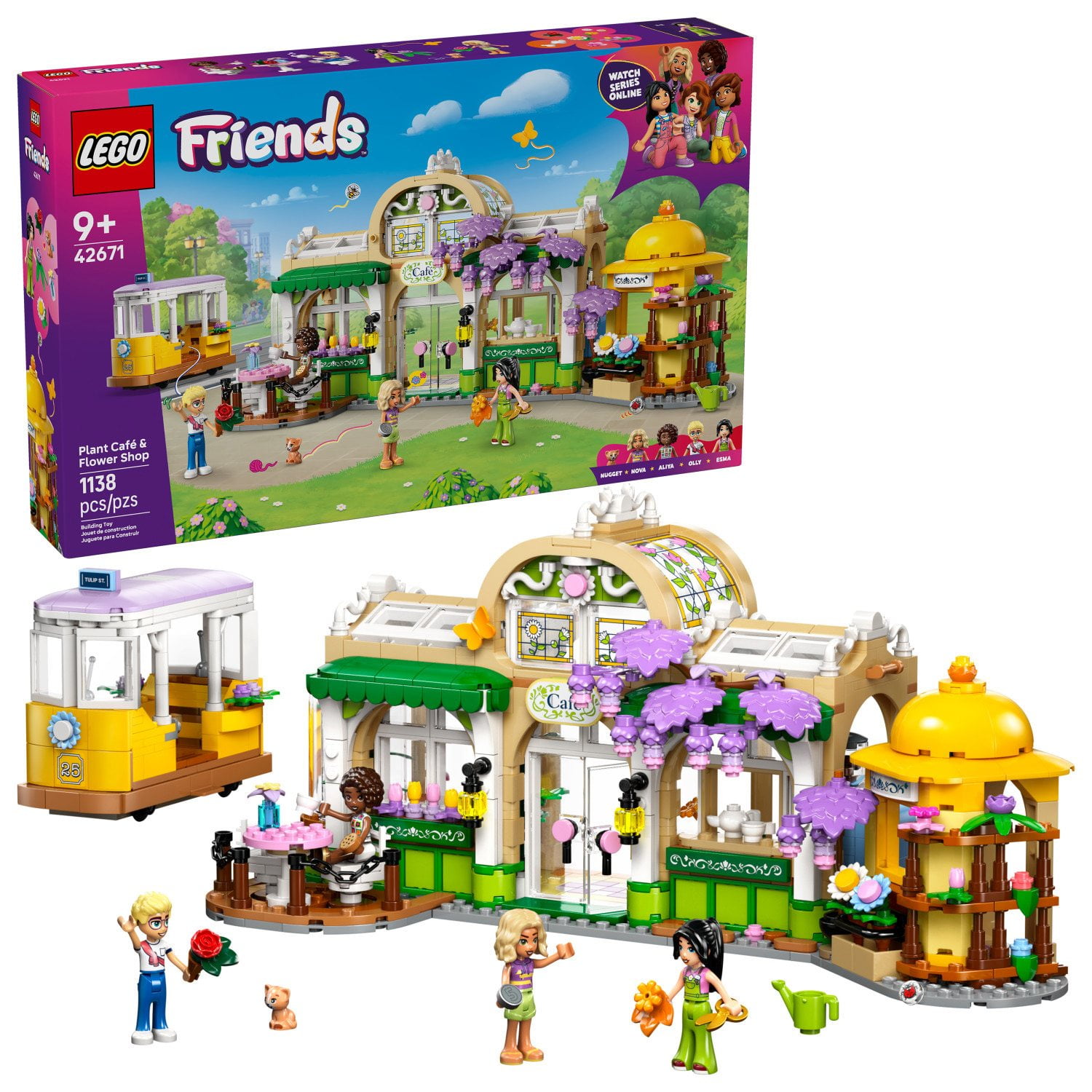 LEGO Friends Plant Café & Flower Shop Kids Building Toy, 1138 pc ...
