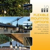 EcoScapes by Enbrighten 48' Outdoor LED Café String Lights, 24 Bulbs ...