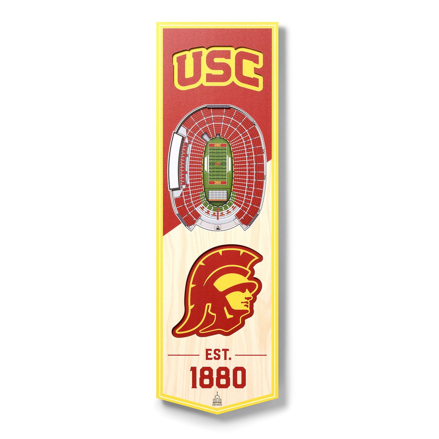 YouTheFan USC Trojans 6"x19" 3D Stadium View Banner - Samsclub.com