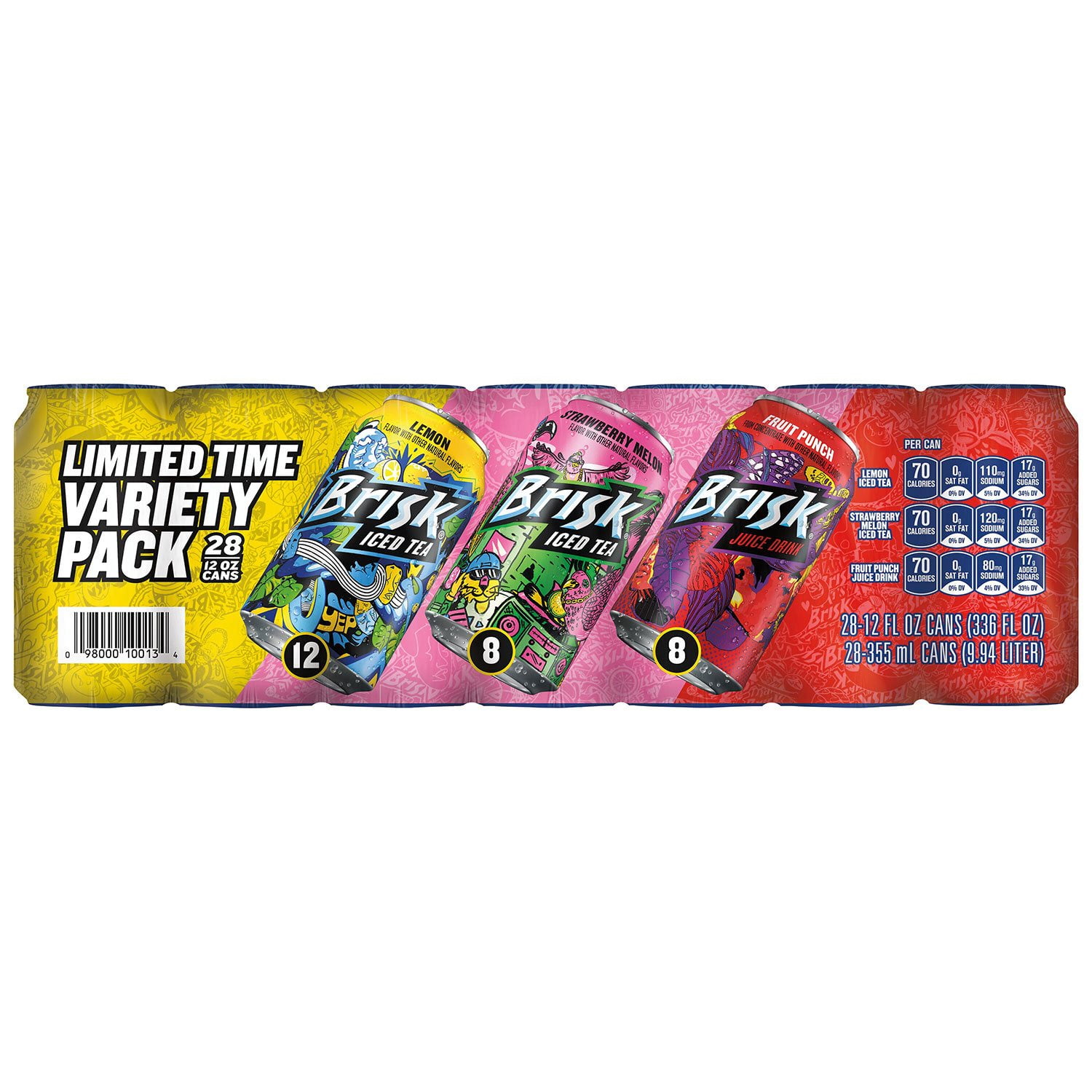 Lipton Brisk Iced Tea and Juice Variety Pack 12 fl. oz., 28 pk ...