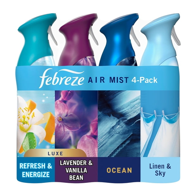 Febreze Air Mist Air Freshener Spray, Mixed Scent, 4ct., 32.4 oz ...