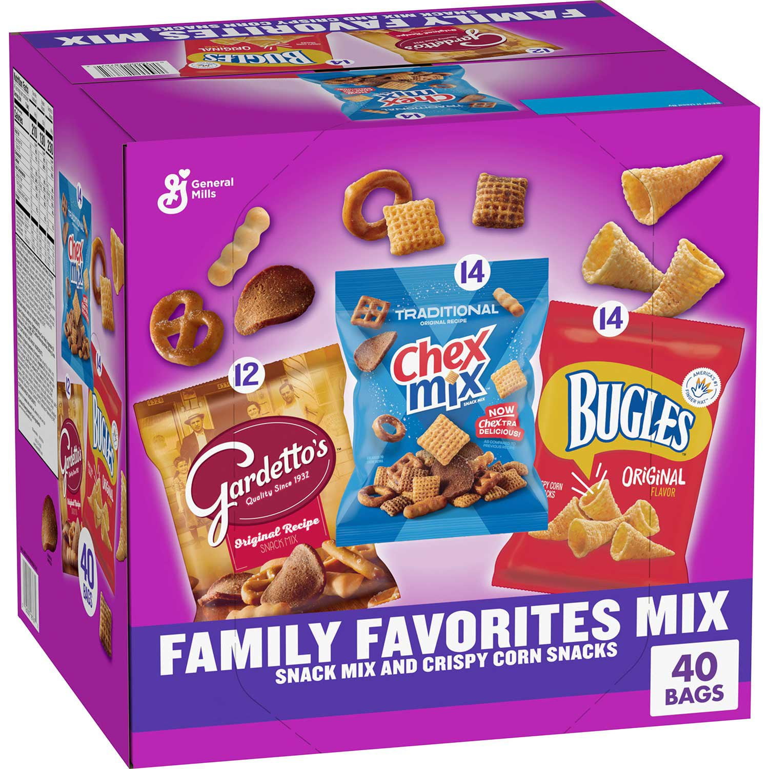 Bugles, Chex Mix & Gardetto Variety Pack Snacks, 40 pk. - Samsclub.com