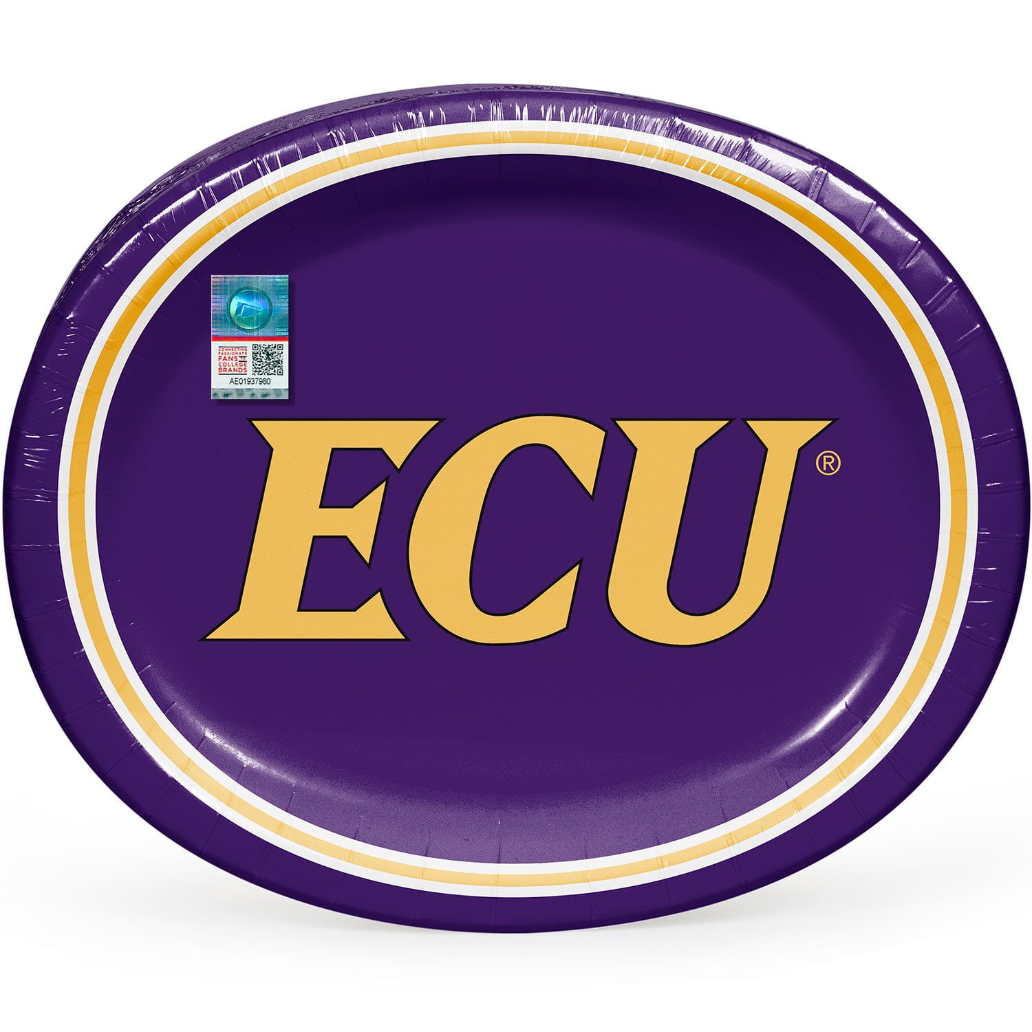 NCAA Oval Paper Plates, 10" x 12", 50 ct., Choose Team - Samsclub.com