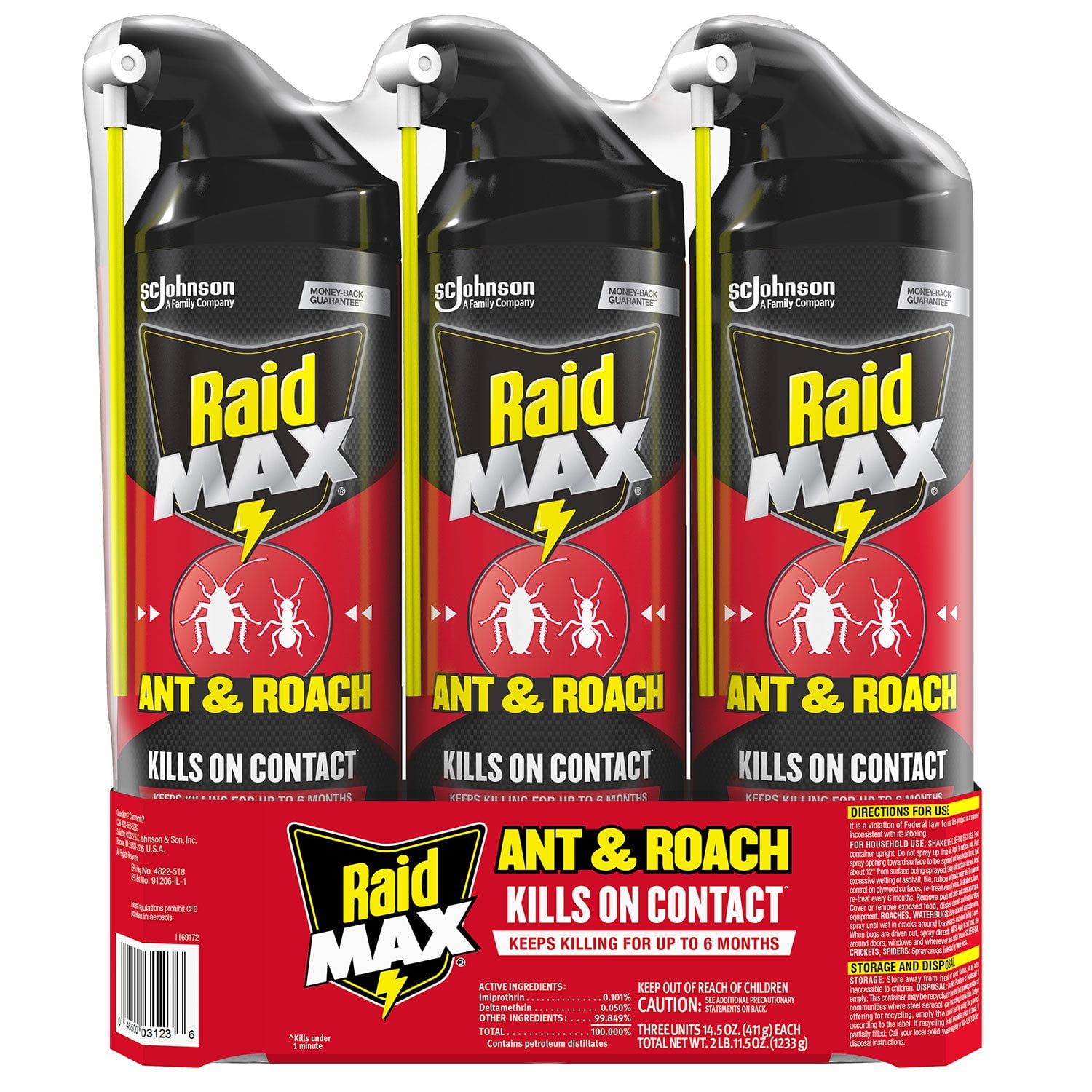 Raid Max Ant and Roach Killer 14.5 oz., 3 pk. - Samsclub.com