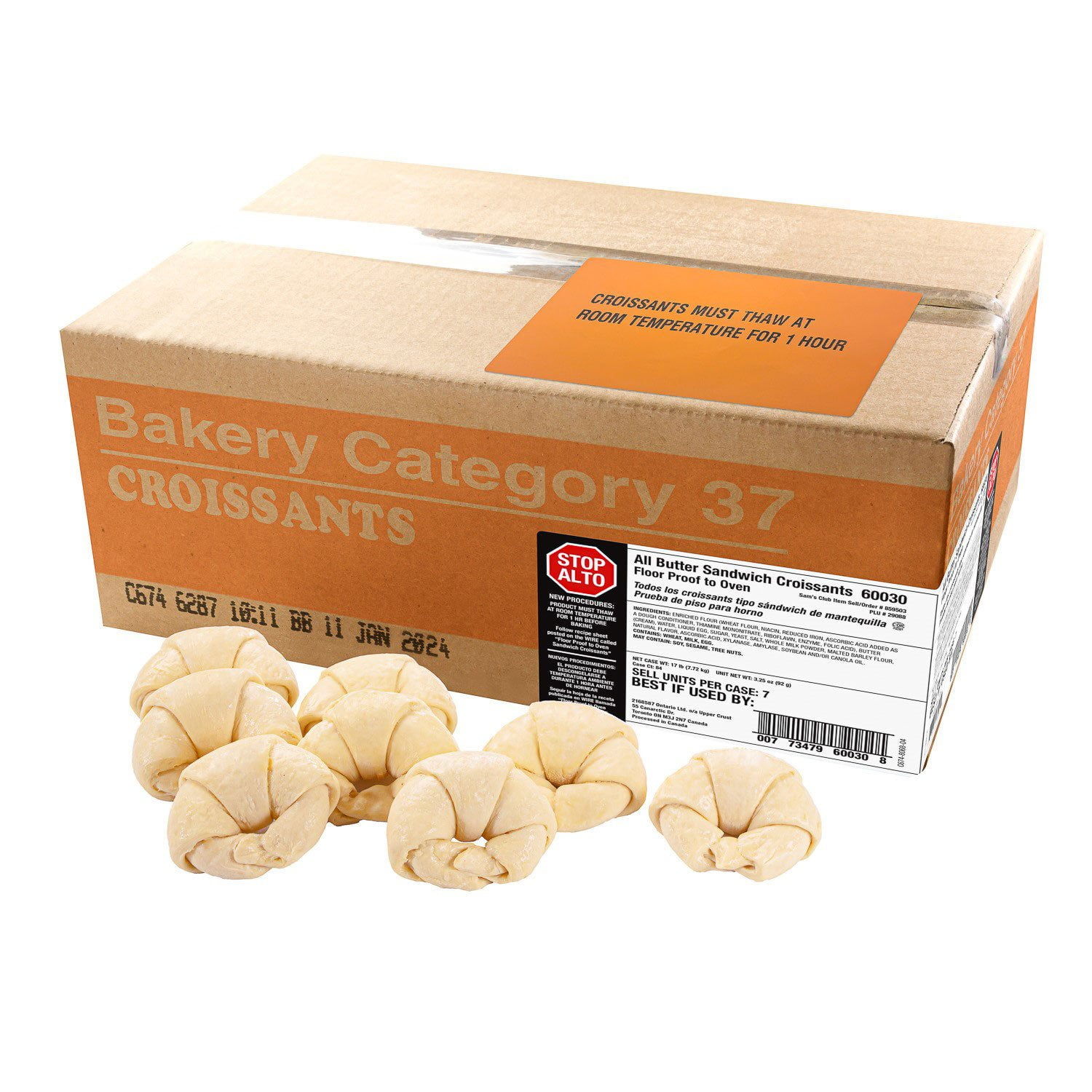 Member's Mark Pre-Pinched Frozen Sandwich Croissants, Bulk Wholesale ...