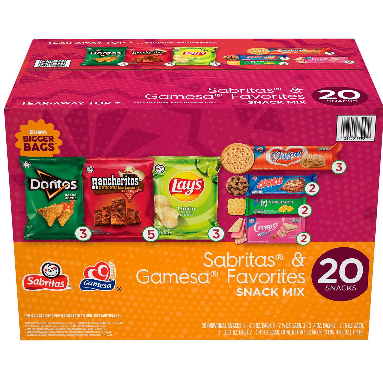 Sabritas Gamesa Favorites Variety Pack Snacks, 20 ct. - Samsclub.com