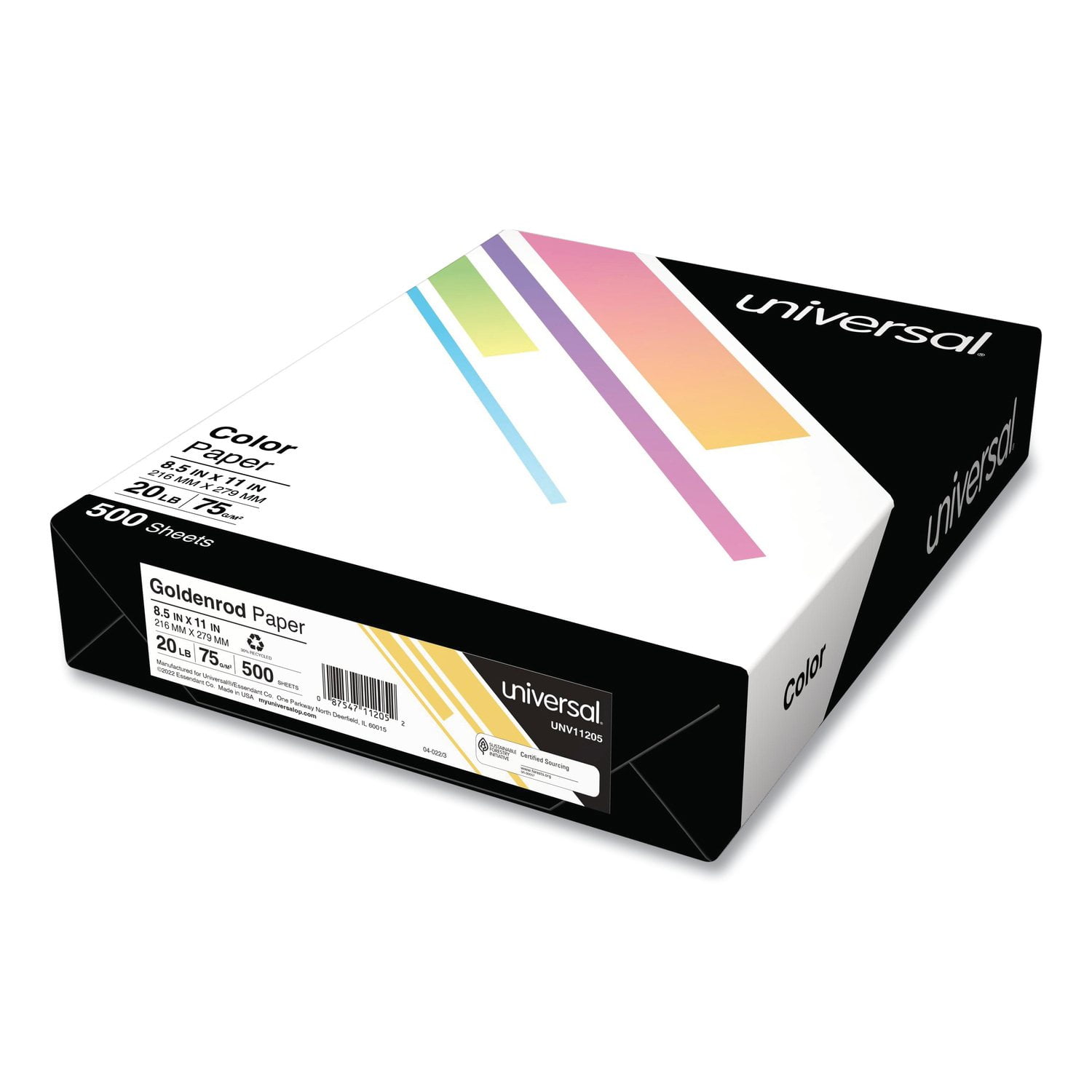 Universal Colored Paper, 20lb, 8-1/2" x 11", 500 Sheets/Ream, Various ...