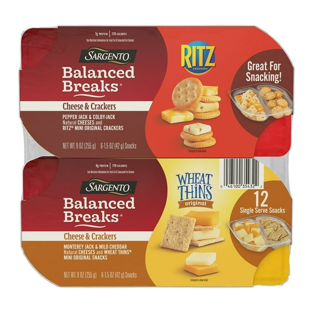 Sargento Balanced Breaks Cheese and Crackers Variety Pack 12 pk ...