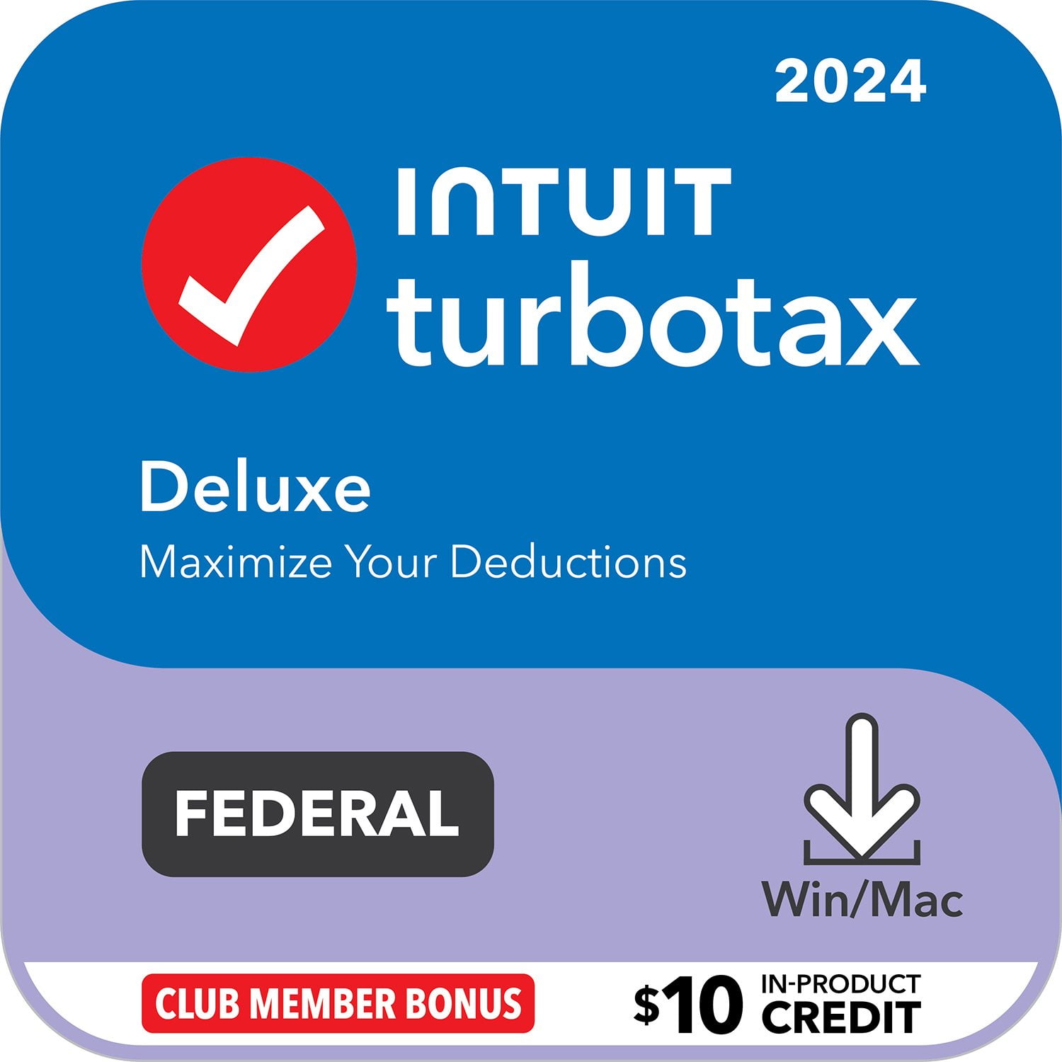 Intuit TurboTax Deluxe 2024 Email Delivery, Federal Return Only ...