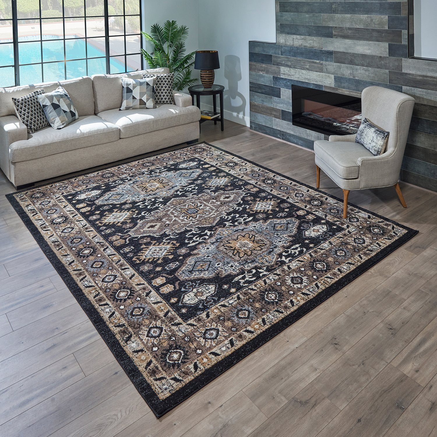 Scanda Area Rug - Yanni Charcoal, Assorted Sizes - Samsclub.com