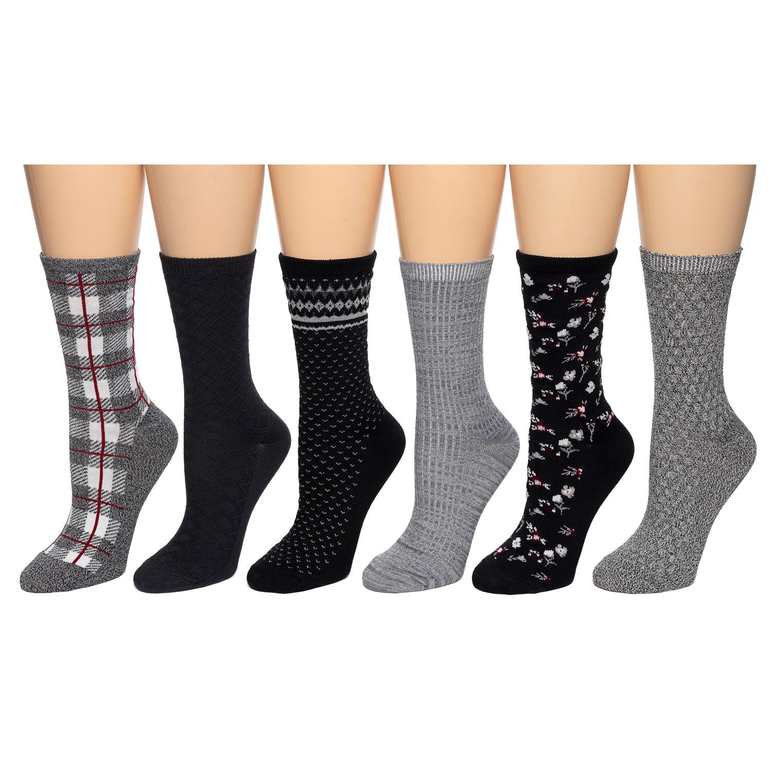 Cuddl Duds Women's 6-Pack Super Soft Crew Sock - Samsclub.com