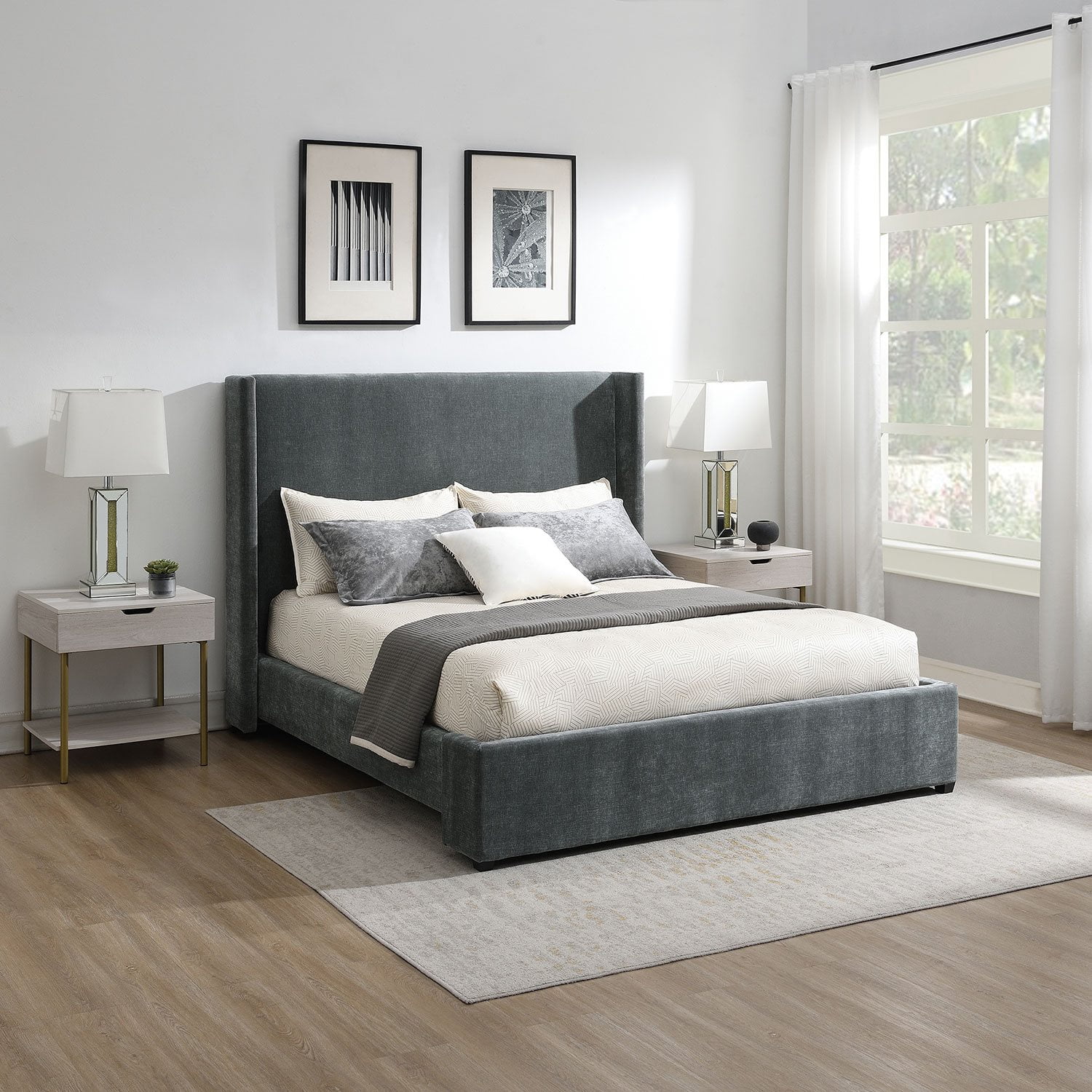 Leonard Upholstered Fabric Bed - Samsclub.com