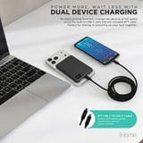 iHome 5000mAh Magnetic Power Bank with 6Ft USB-C Cable, MagSafe ...