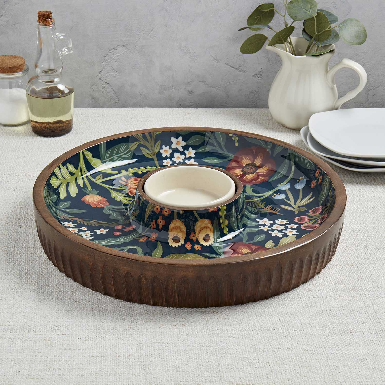 Member's Mark 15-in. Mango Wood Chip & Dip Serving Platter - Samsclub.com