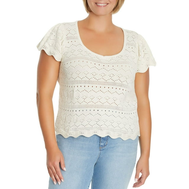 Jessica Simpson Women's Plus Lace Sweater - Samsclub.com
