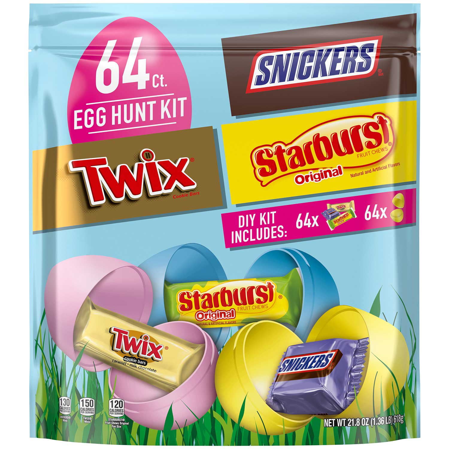 Mars Easter Candy Egg Hunt Kit, Variety Pack, Fun Size, 64 ct ...