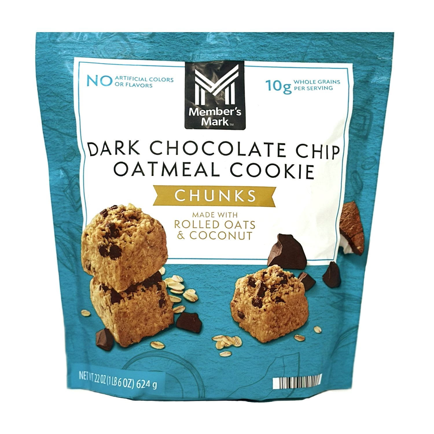 Member's Mark Dark Chocolate Chip Oatmeal Cookie Chunks, 22 oz ...