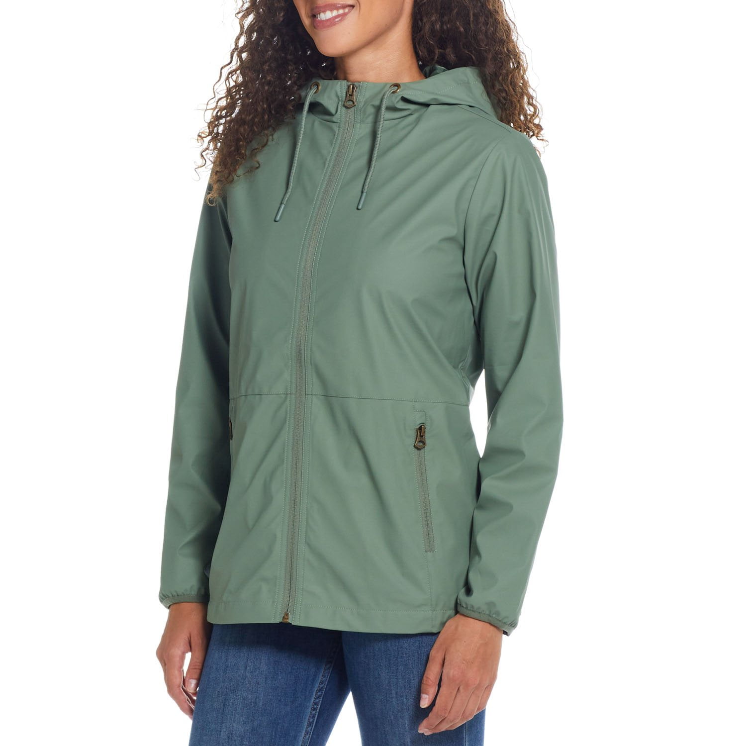 WP Weatherproof Women's Casual Lightweight Hooded Rain Jacket ...